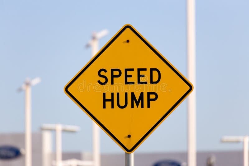 Speed bump sign stock photo. Image of driver, sign, steel - 10036156