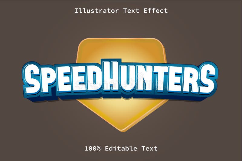 Speed Hunters with Modern Game Style Editable Text Effect Stock Vector ...