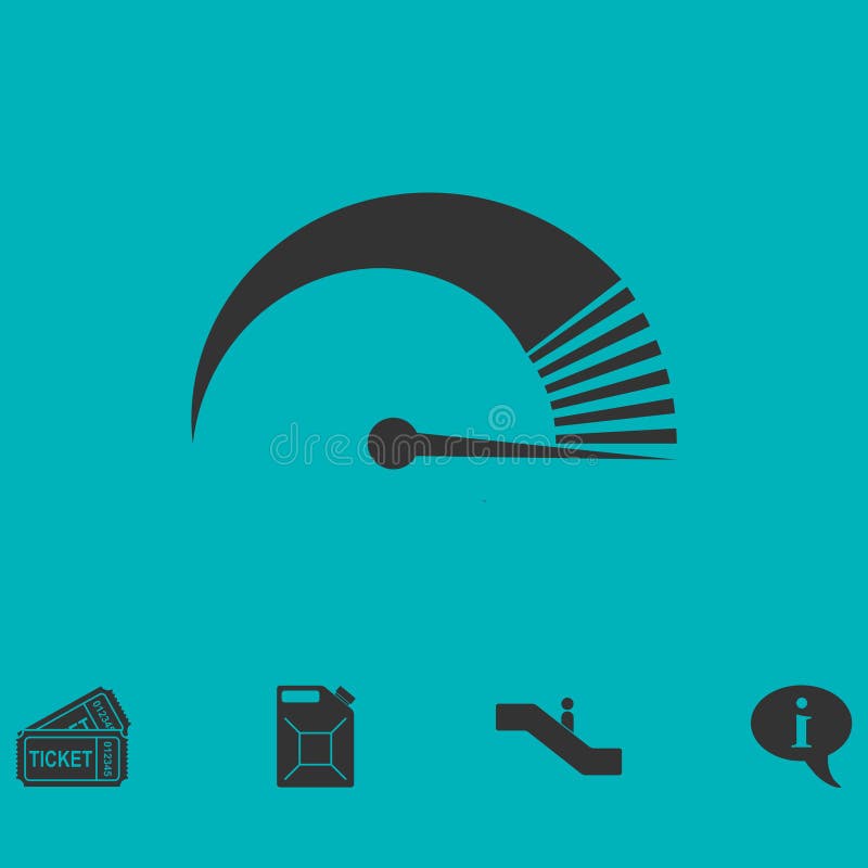 Speed icon flat stock vector. Illustration of network - 138573696