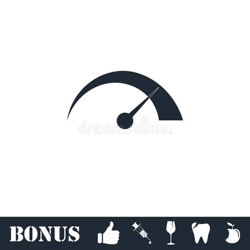 Speed icon flat stock vector. Illustration of dial, simple - 151741372