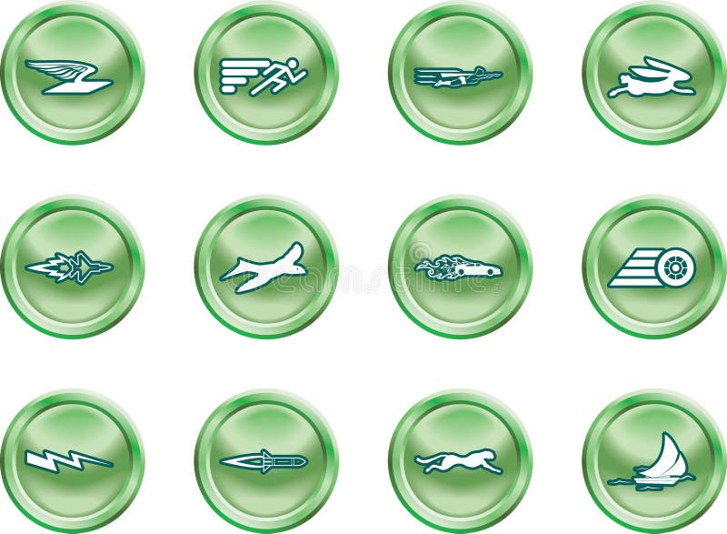 Speed Icon Set Series Design Elements Stock Vector - Illustration of ...