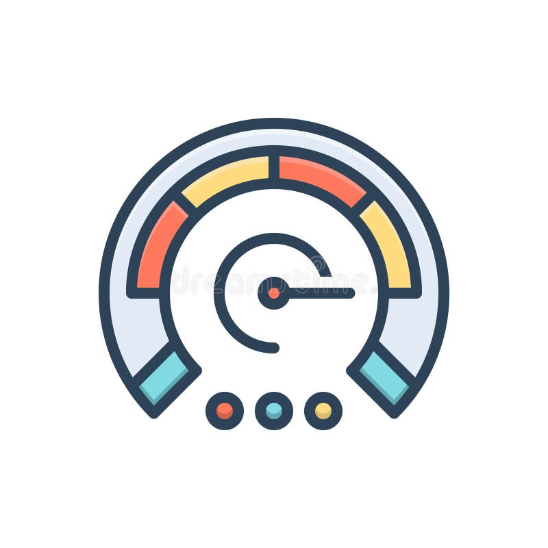 Color Illustration Icon for Speed, Tachometer and Gauge Stock ...