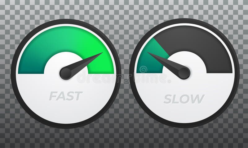 Speed Indicators with Pointer for Vehicle Dashboard Isolated Stock ...