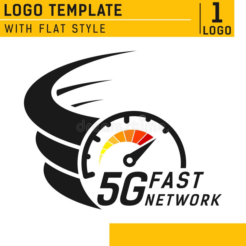 5G Fast Network Logo. Speed Internet 5g Concept. Wifi Bars Symbol of ...