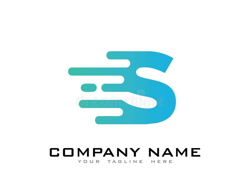 Speed Letter Icon Logo Design Element Stock Vector - Illustration of ...