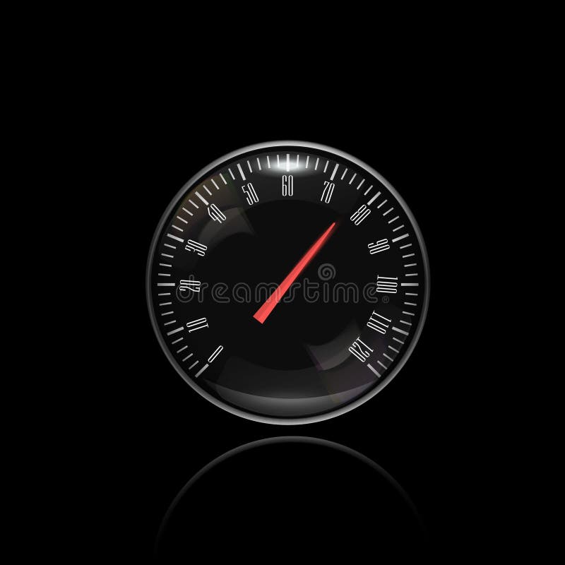 Vector Illustration of a Realistic Dashboard. the Concept of Speed. Car ...