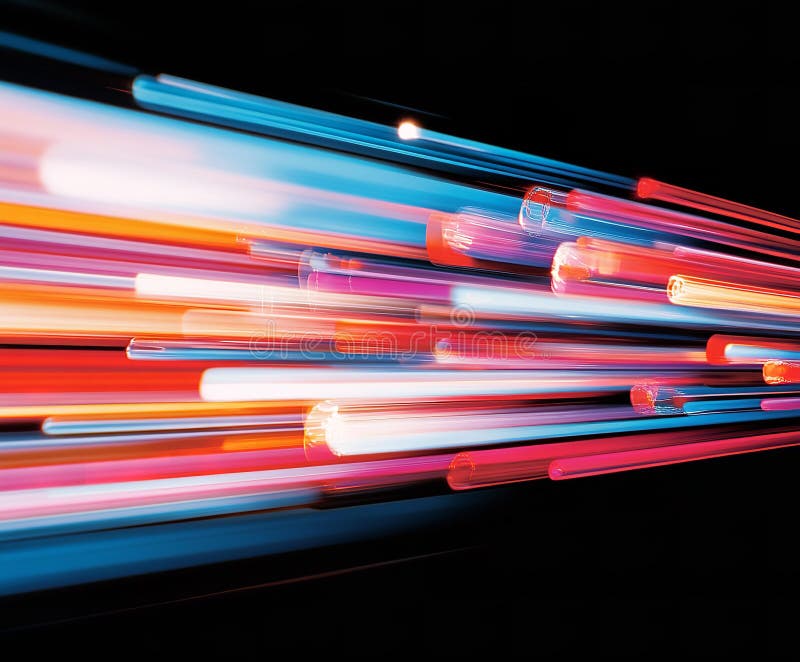 Speed of Light. Bright, Shiny Abstract Lines Representing Movement ...