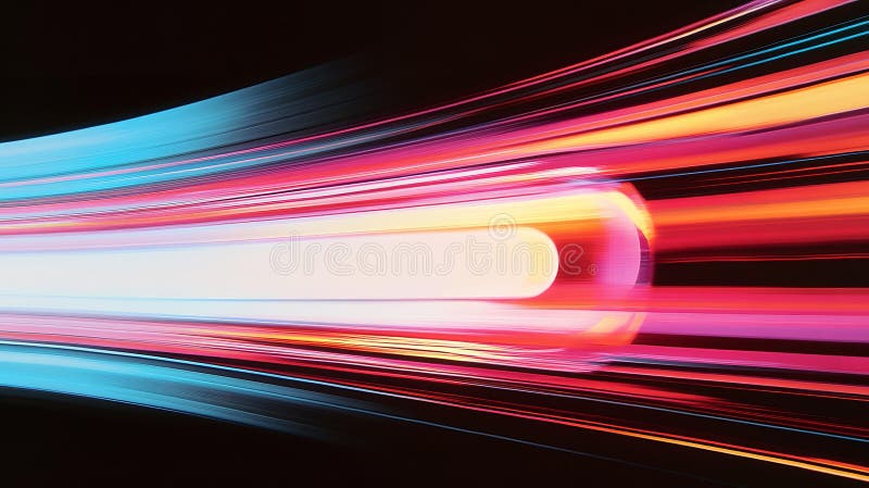 Speed of Light. Bright, Shiny Abstract Lines Representing Movement ...