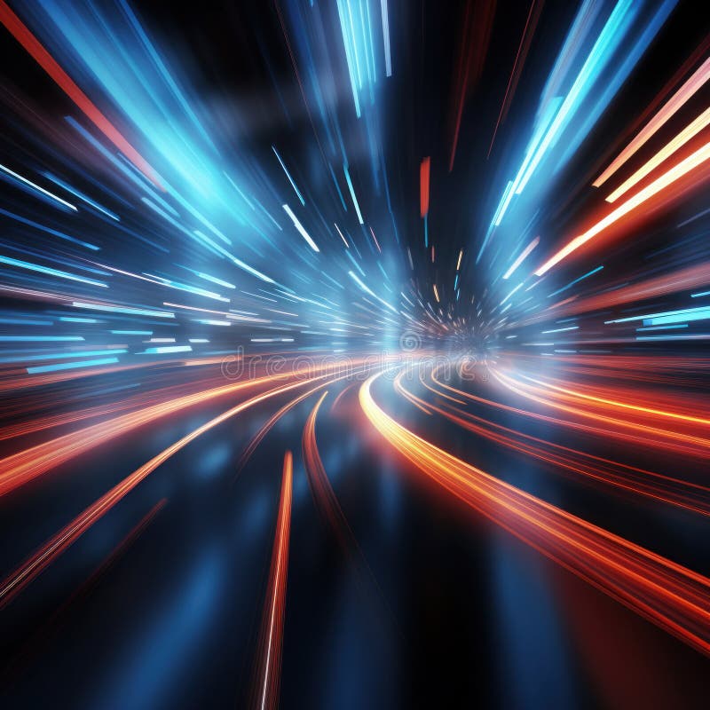 Speed of Light. Dynamic Streaks in Abstract Space. Intense Light Beams ...