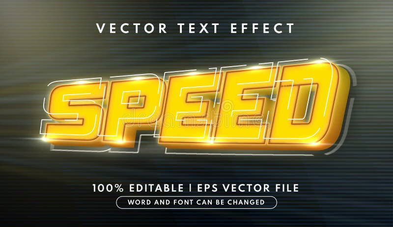 Speed text effect stock vector. Illustration of font - 242077461