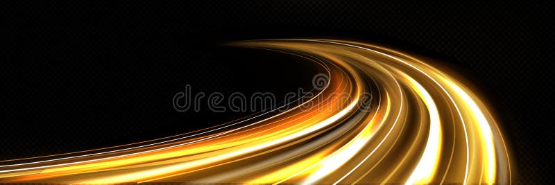 Speed Light Trails with Golden Effect Stock Photo - Image of design ...