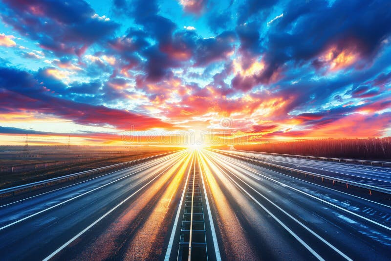 Speed Light Trails Path through Urban and Motion Effect, High Speed ...