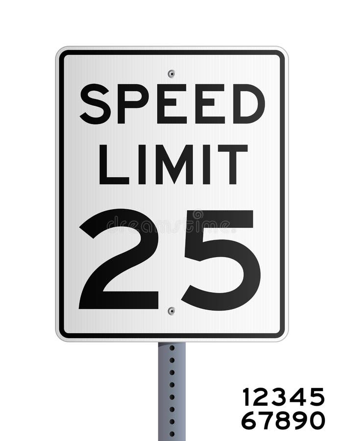 Speed limit sign stock illustration. Illustration of green - 7427383
