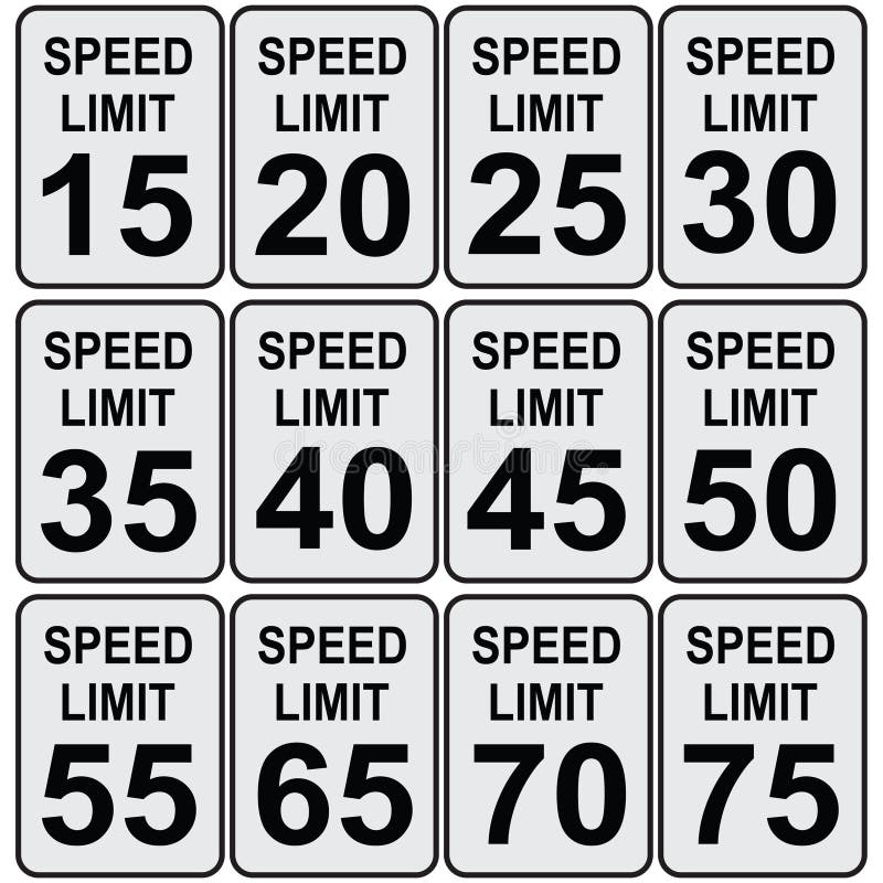 Speed limit sign stock vector. Illustration of sign, road - 29867214