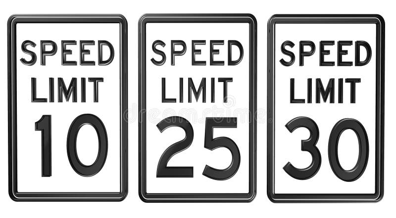 Speed limit sign stock vector. Illustration of sign, road - 29867214