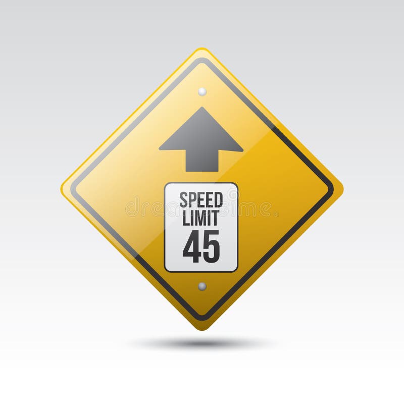 Speed Limit 45 stock illustration. Illustration of billboard - 252310253