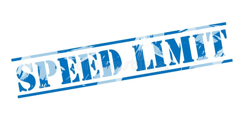 Speed limit blue stamp stock illustration. Illustration of design ...