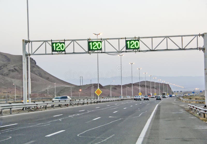 50mph Speed Camera Sign with Fast Moorland Road in Stock Photo - Image ...