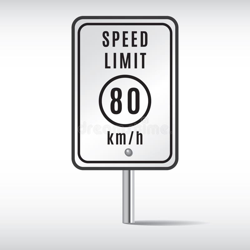 Speed Limit Traffic Sign 80 Stock Illustration - Illustration of rule ... Speed Limit Traffic Sign 80 Stock Illustration - Illustration of rule ...