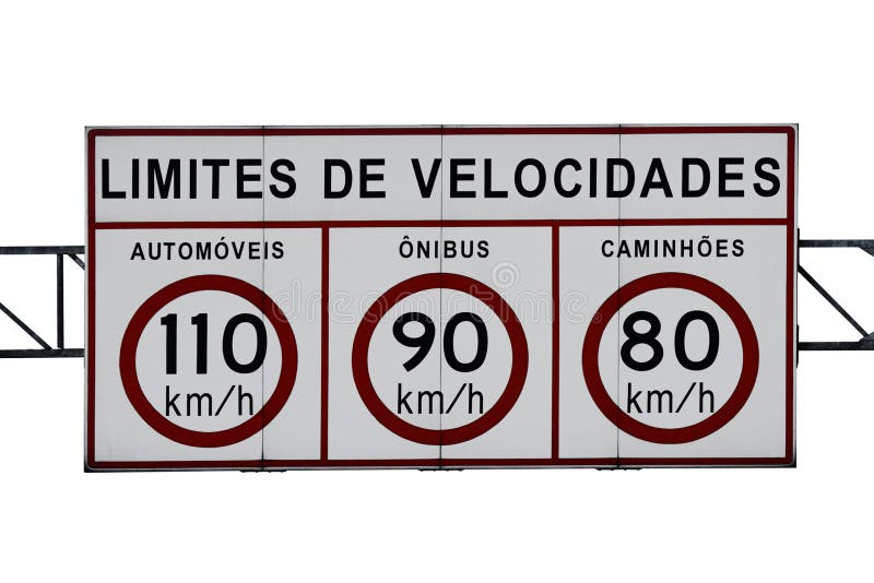 Speed limit highway sign stock photo. Image of foil, brazil - 27293732