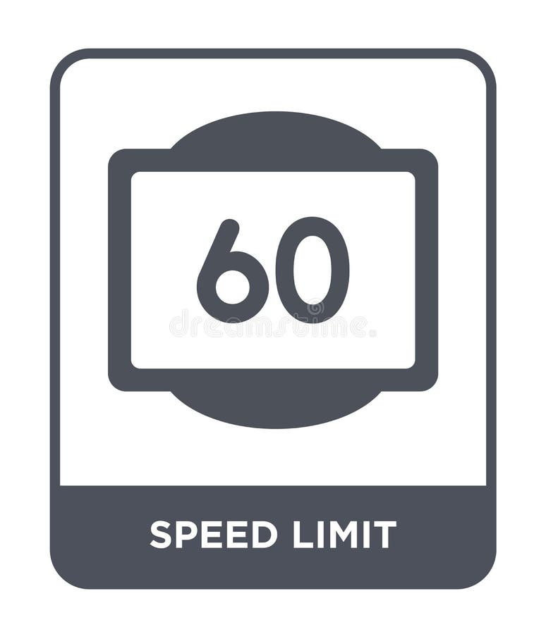 Speed Limit Icon in Trendy Design Style. Speed Limit Icon Isolated on ...