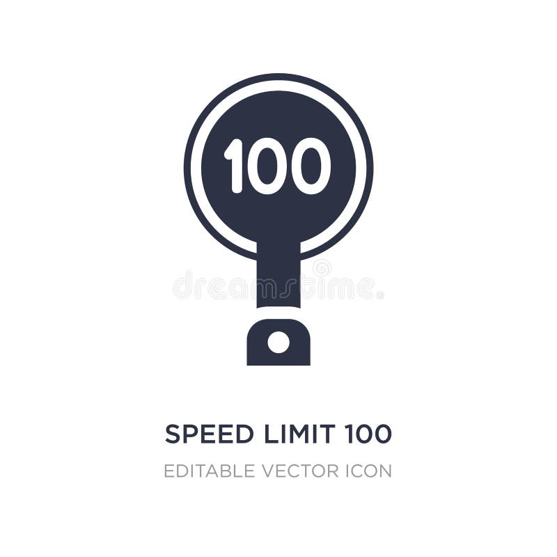 Speed Limit Outline Icon. Isolated Line Vector Illustration From ...