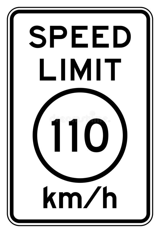Speed Limit Kph Sign stock vector. Illustration of notice - 175012451