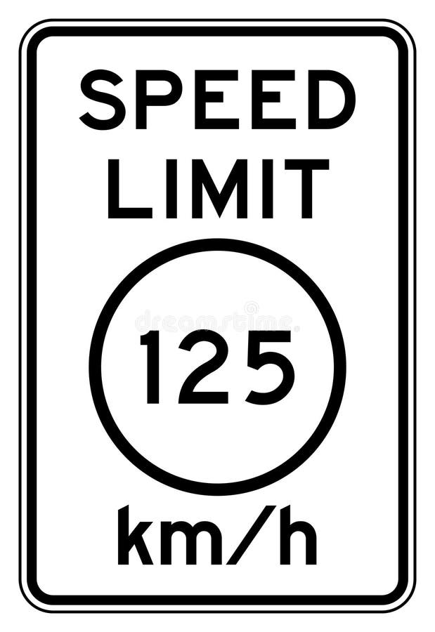 Speed Limit Kph Sign stock vector. Illustration of number - 175012732