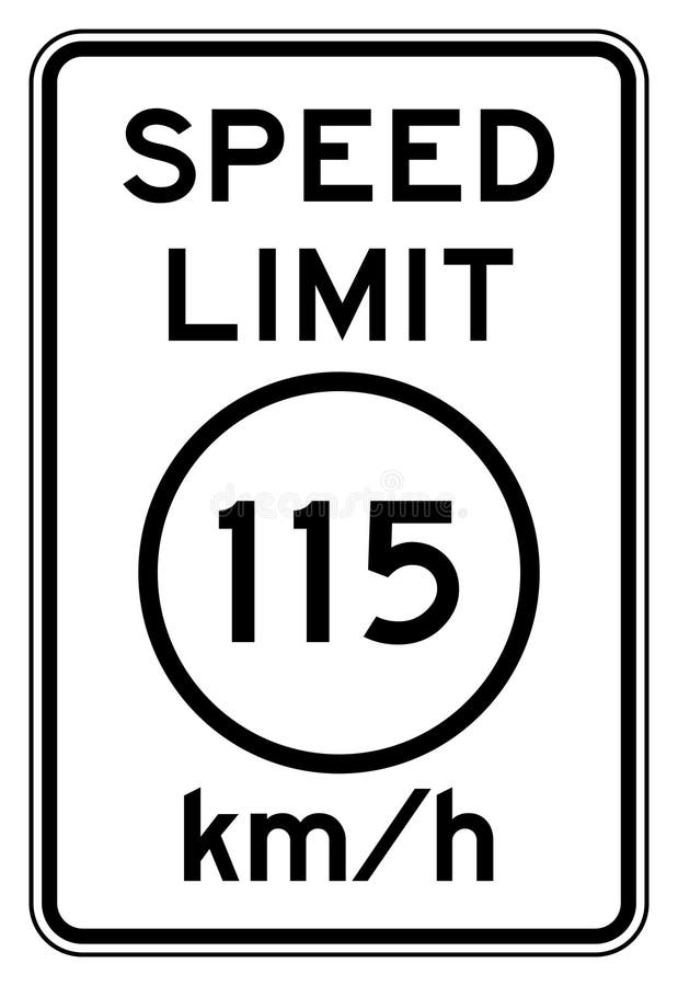 Speed Limit Kph Sign stock vector. Illustration of notice - 175012797