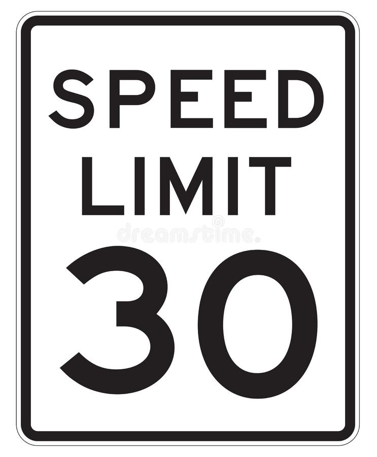 Speed Limit 30 stock illustration. Illustration of speedlimit - 252310211