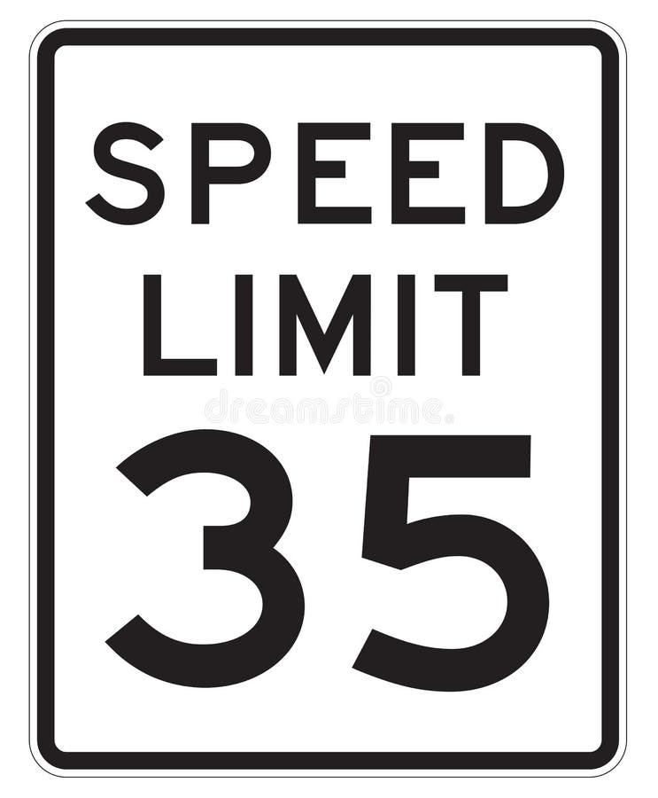 Speed Limit 35 Stock Illustrations – 32 Speed Limit 35 Stock ...