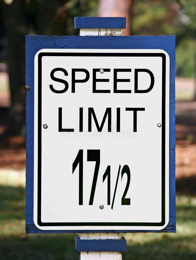 Funny speed limit sign. stock image. Image of whimsical - 3183993