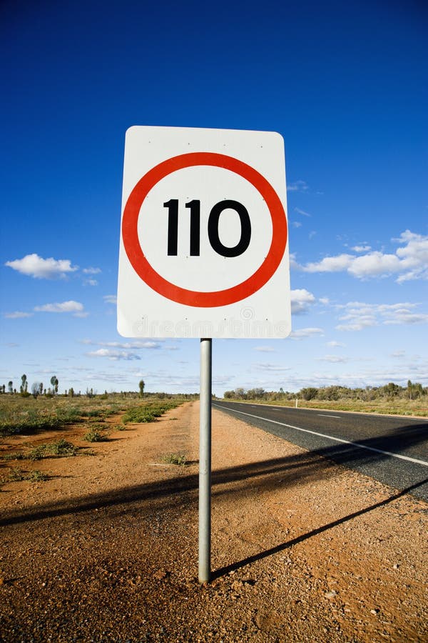 Australia speed limit sign stock photo. Image of road - 4414234