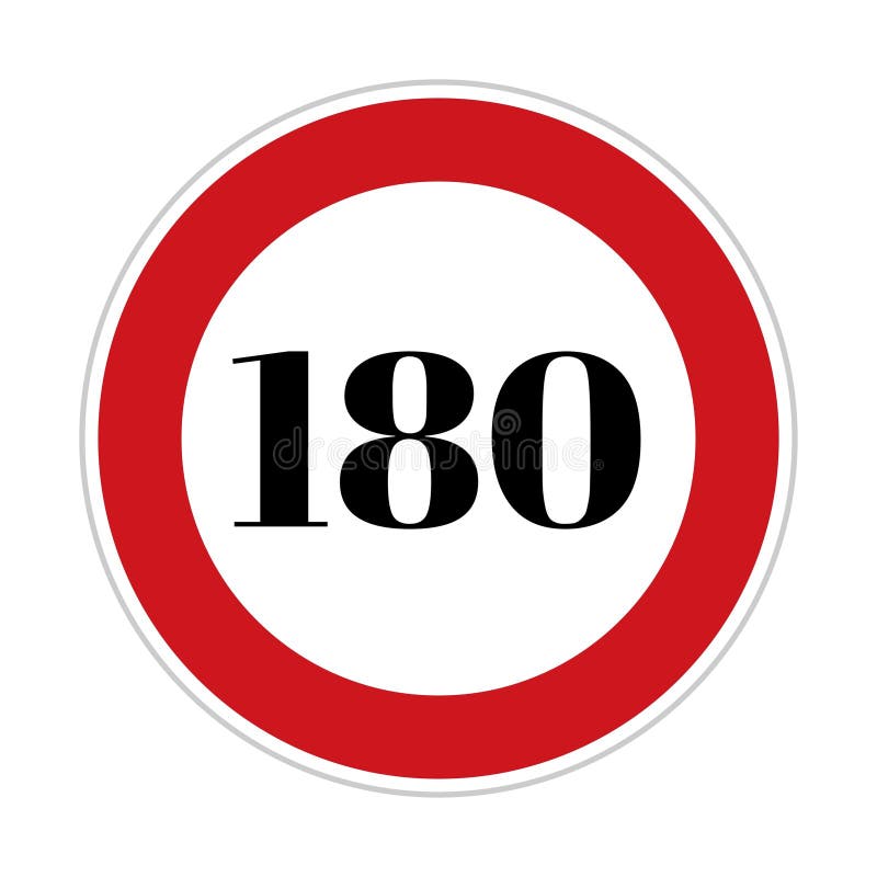 180 Speed Limit Sign Board, Road Side Sign Board for Control Speed ...