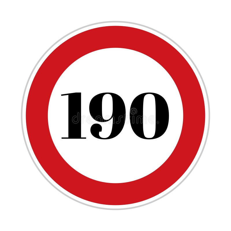 190 Speed Limit Sign Board, Road Side Sign Board for Control Speed ...