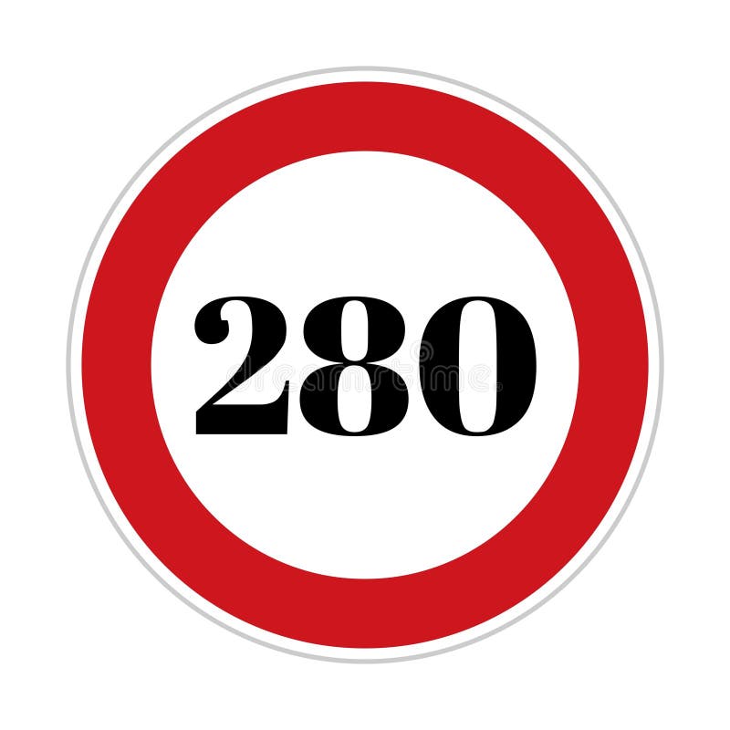 280 Speed Limit Sign Board, Road Side Sign Board for Control Speed ...