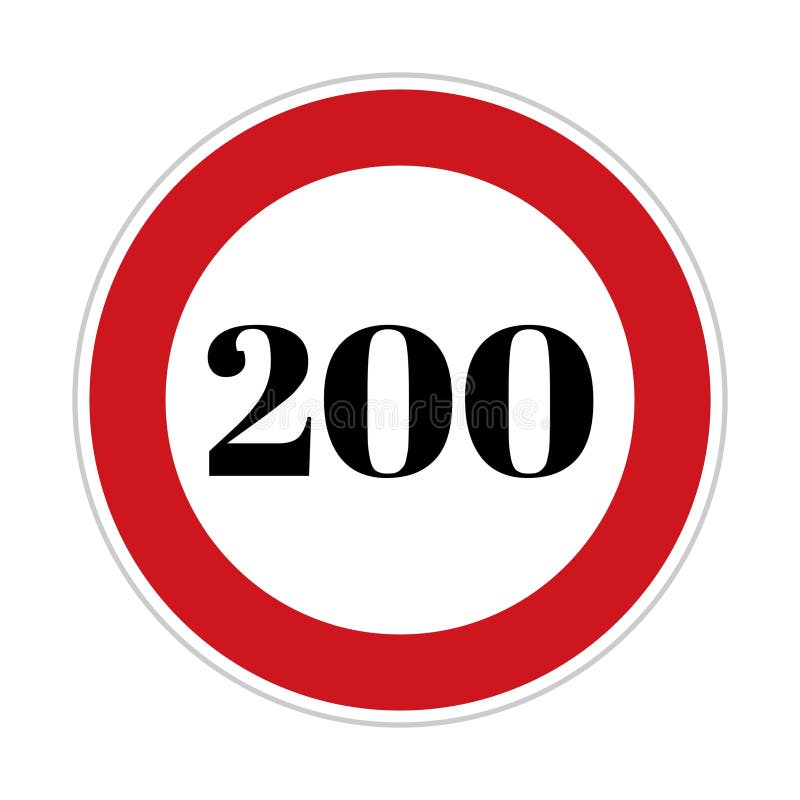 200 Speed Limit Sign Board, Road Side Sign Board for Control Speed ...
