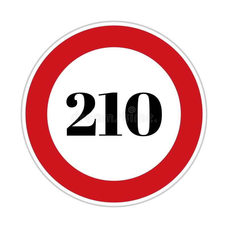 210 Speed Limit Sign Board, Road Side Sign Board for Control Speed ...