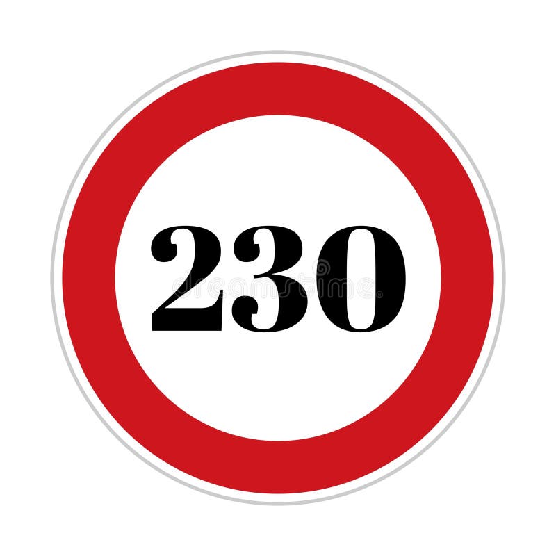 230 Speed Limit Sign Board, Road Side Sign Board for Control Speed ...