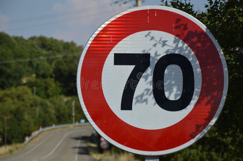 Speed Limit Sign Form France Stock Photo - Image of street, sign: 252160300