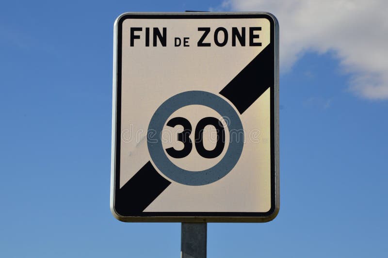 Speed Limit Sign from France Stock Photo - Image of traffic, street ...