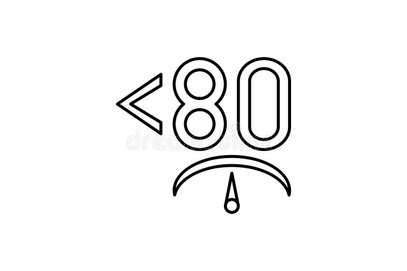 Speed Limit Sign Icon. Icon Related To Traffic. Line Icon Style Stock ...