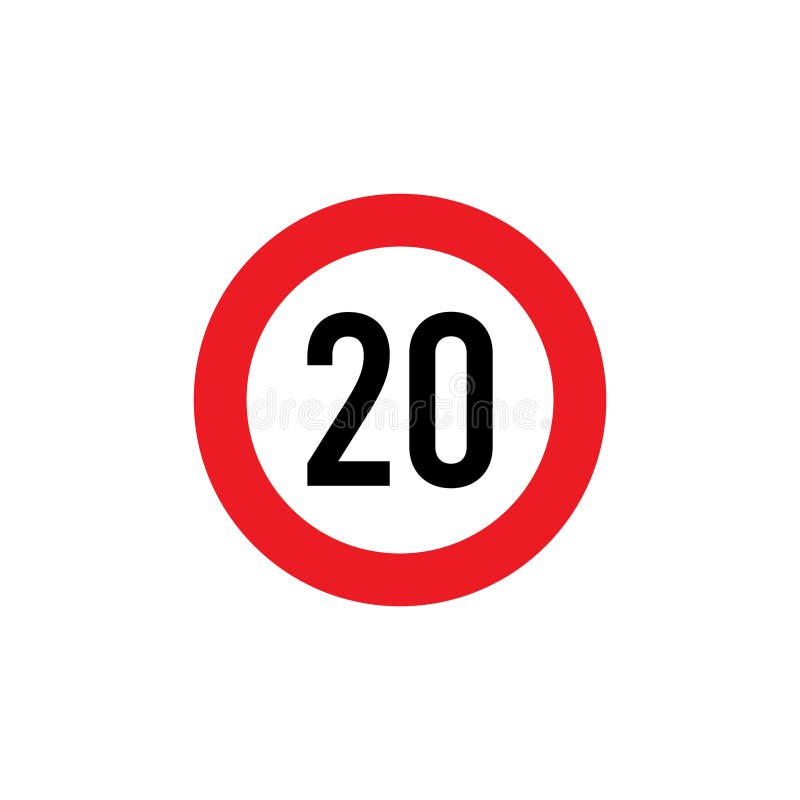 Speed Limit Sign Icon Vector Stock Vector - Illustration of maximum ...