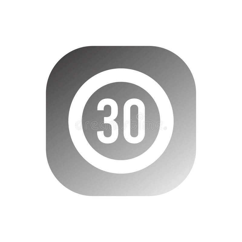 Speed Limit Sign Icon Vector Stock Vector - Illustration of ...