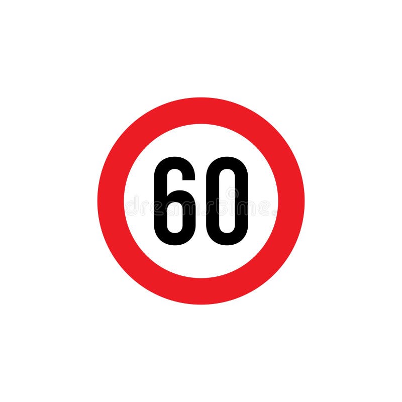 Speed Limit Sign Icon Vector Stock Vector - Illustration of maximum ...