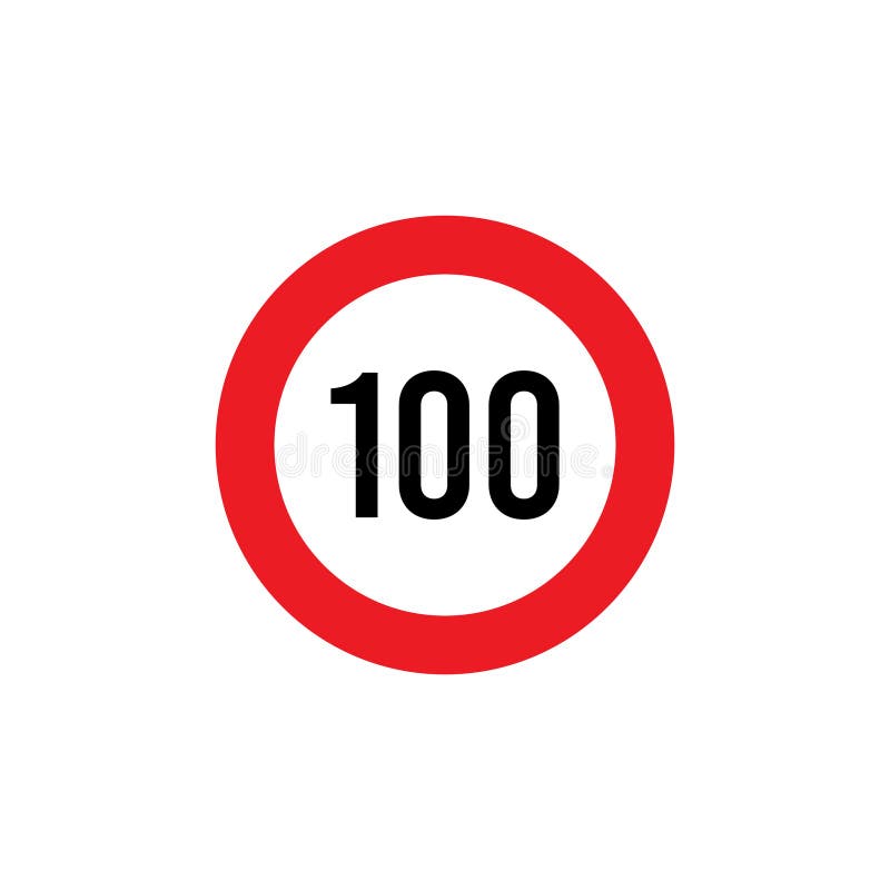 Speed Limit Sign Icon Vector Stock Vector - Illustration of limitation ...