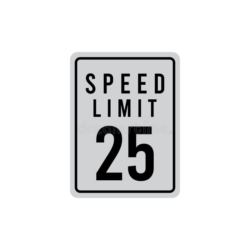 Speed Limit Sign Icon Vector Stock Vector - Illustration of black ...