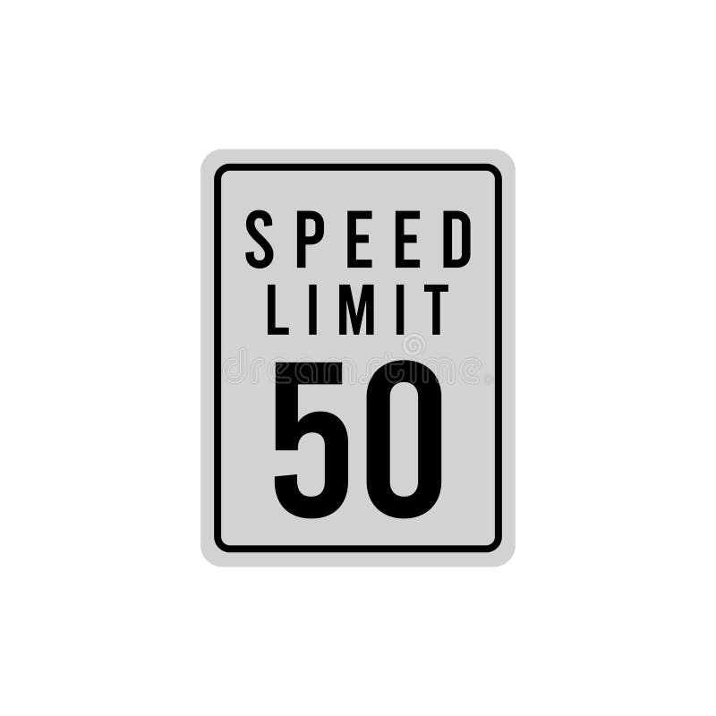 Speed Limit Sign Icon Vector Stock Vector - Illustration of sign, black ...