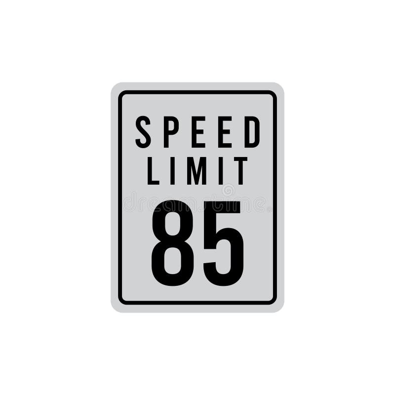 Speed Limit Sign Icon Vector Stock Vector - Illustration of highway ...