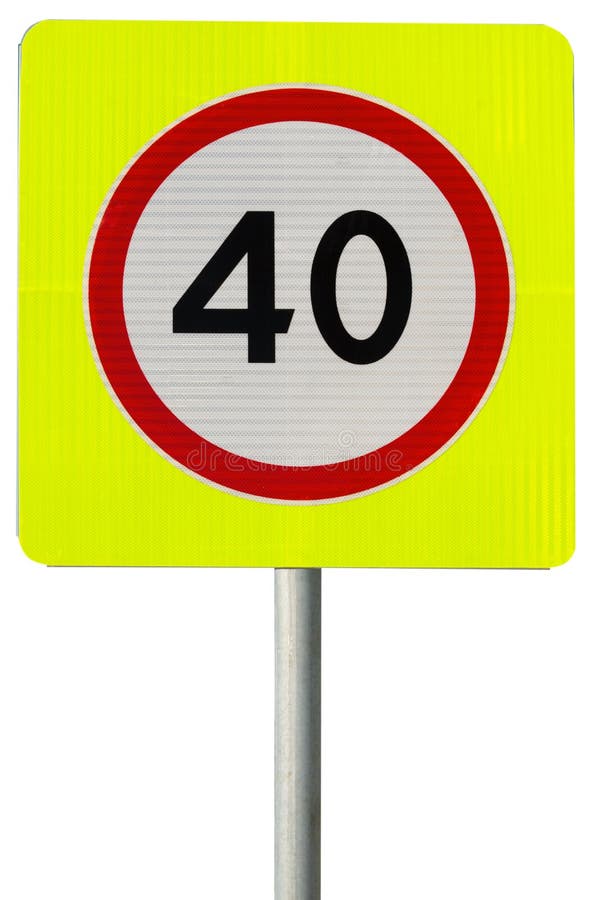 40 speed limit sign stock photo. Image of reflection - 102033976